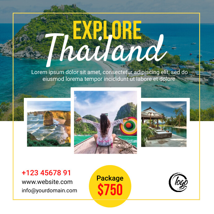 Travel Agency Banner Ad Design Template | PosterMyWall