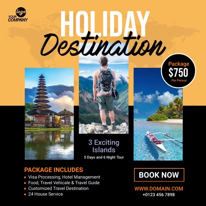 Travel Agency Banner Ad Template | PosterMyWall