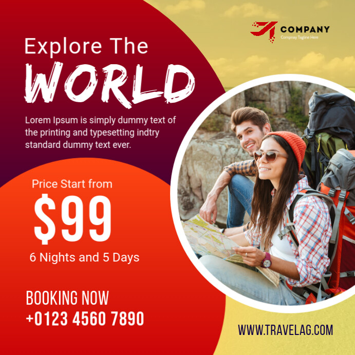 Travel Agency Banner Ad Template | PosterMyWall