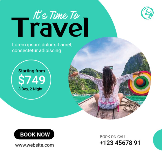 Travel Agency Banner Ad Template | PosterMyWall