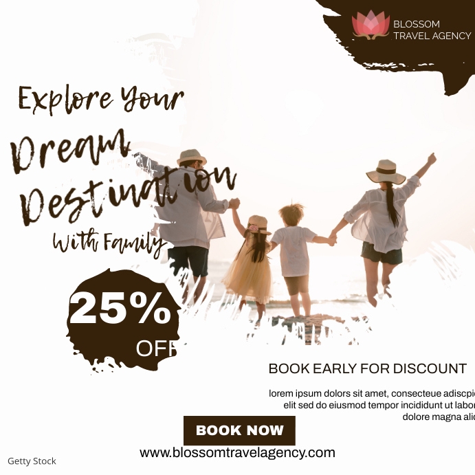 Copy of travel agency discount poster | PosterMyWall