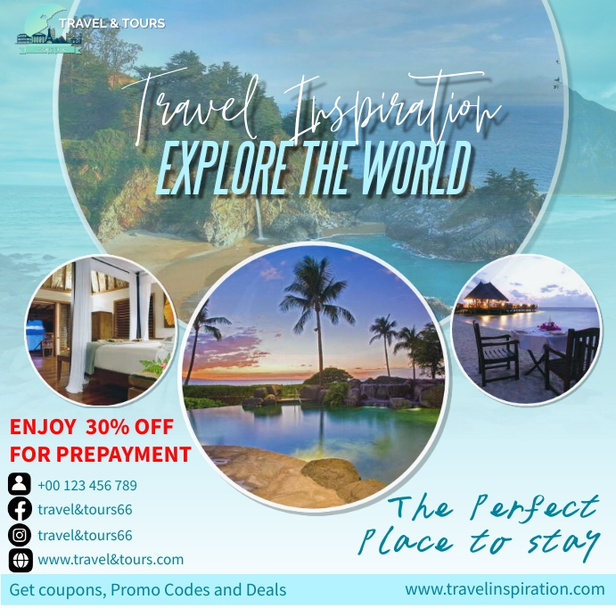 Travel Agency Instagram Post Template | PosterMyWall