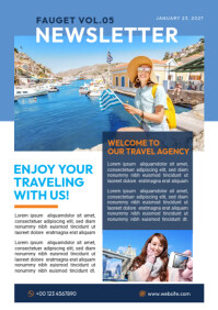 Travel Agency Newsletter Template | PosterMyWall