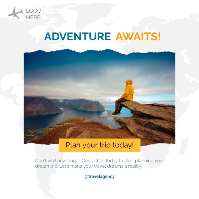 Travel Agency post Template | PosterMyWall