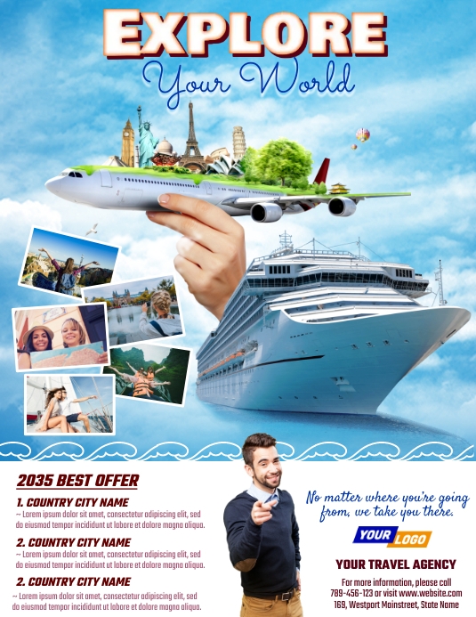 Copy of Travel agency poster design (2) | PosterMyWall