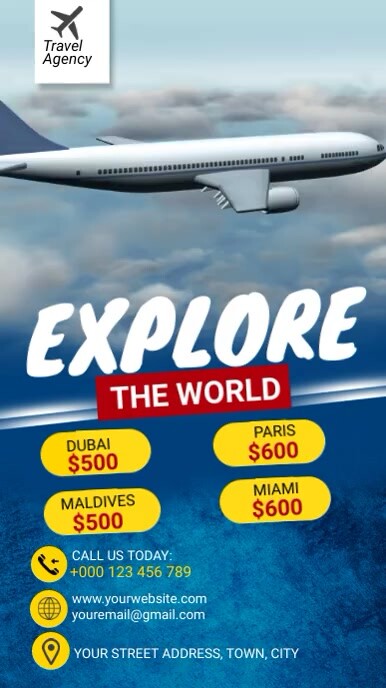 TRAVEL AGENCY POSTER Template | PosterMyWall