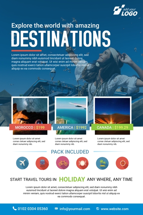 Travel Agency Poster Template | PosterMyWall