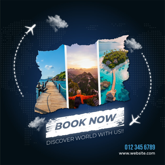 Travel agency promo social media post – explore the world vacation ...