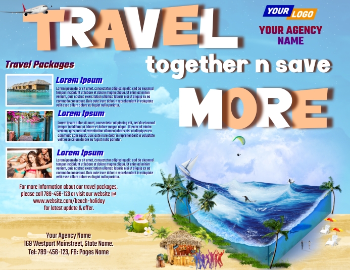 Travel agency promotion flyer (1) Template | PosterMyWall