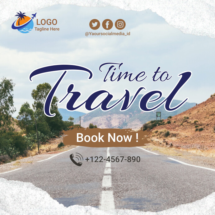 travel agency social media post template | PosterMyWall