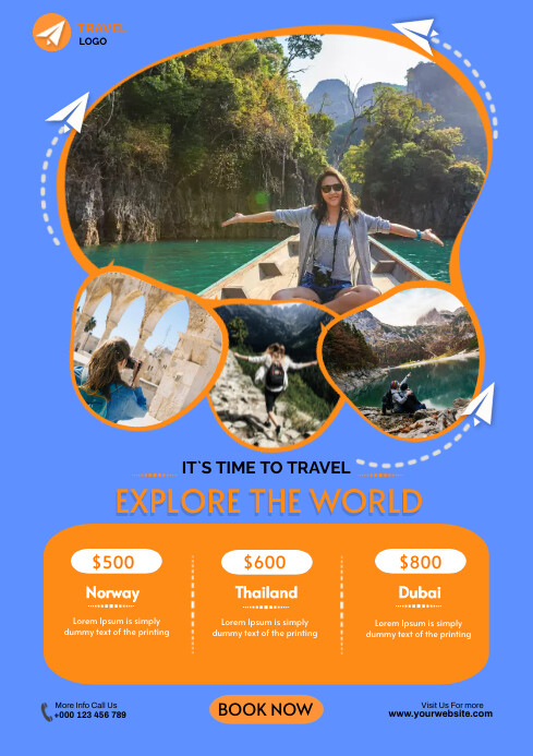 Copy of travel agency tour packages discount poster | PosterMyWall