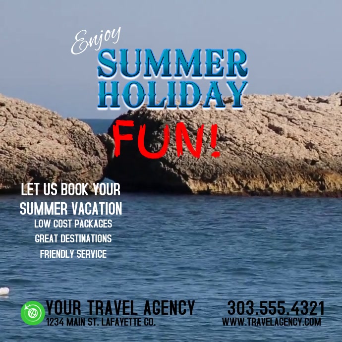 Travel Agency Video Template | PosterMyWall
