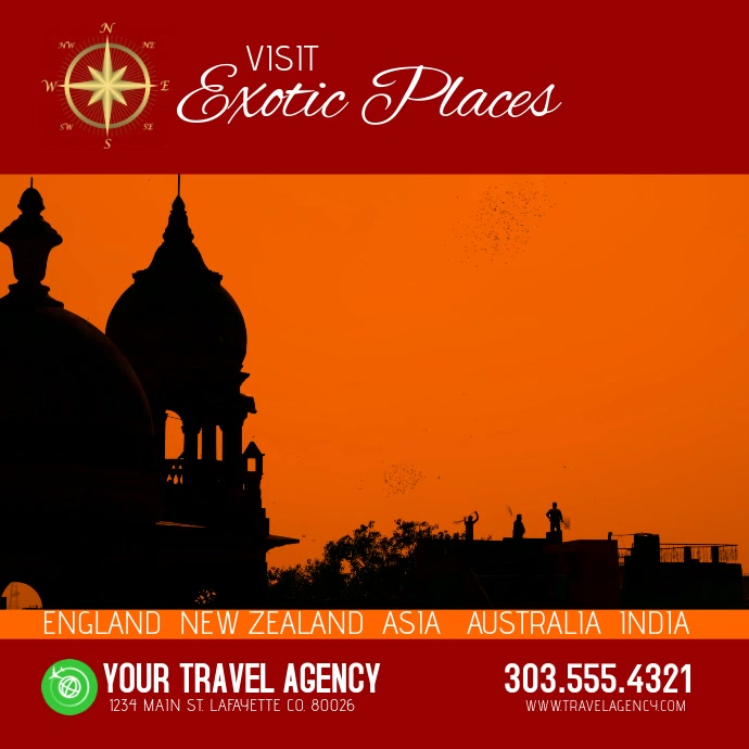 Travel Agency Video Template | PosterMyWall