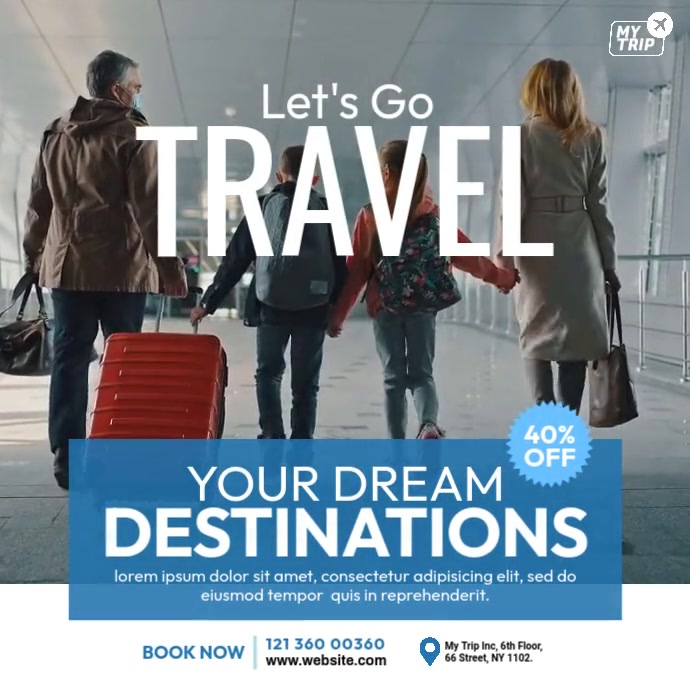 Travel Agency Video Template | PosterMyWall