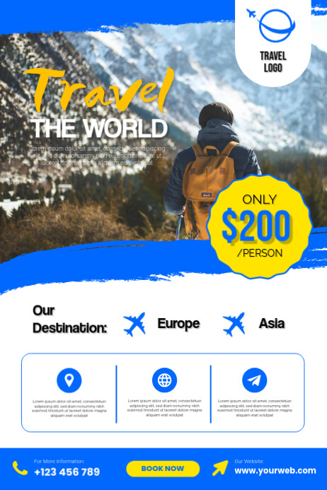 Travel and Tour Ads Poster Flyer Templat | PosterMyWall