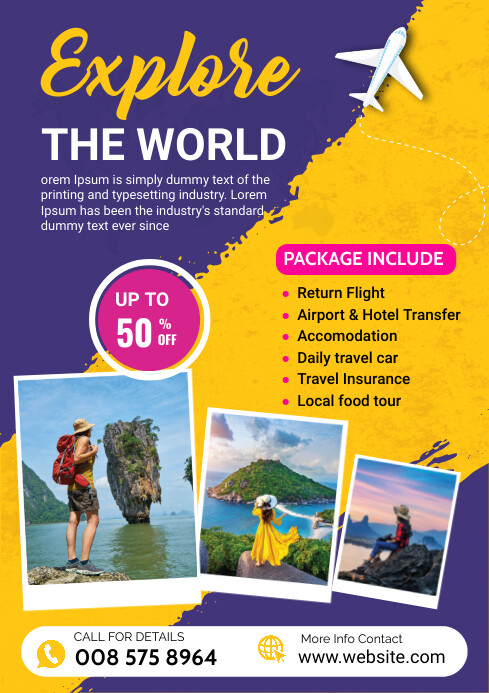 Travel and Tour agency flyer template | PosterMyWall