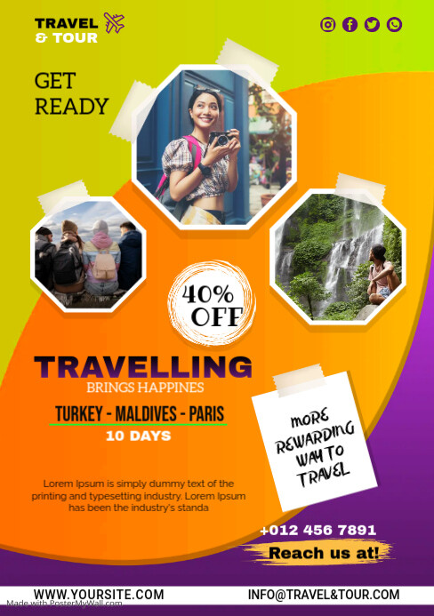 TRAVEL AND TOUR Template | PosterMyWall