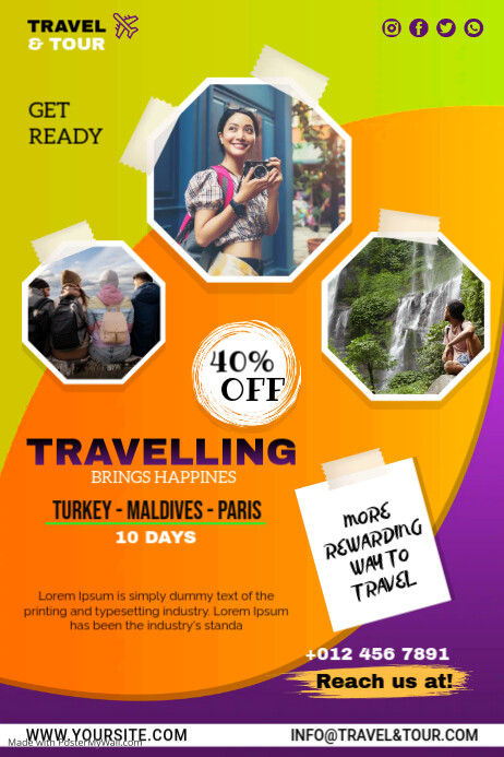TRAVEL AND TOUR Template | PosterMyWall