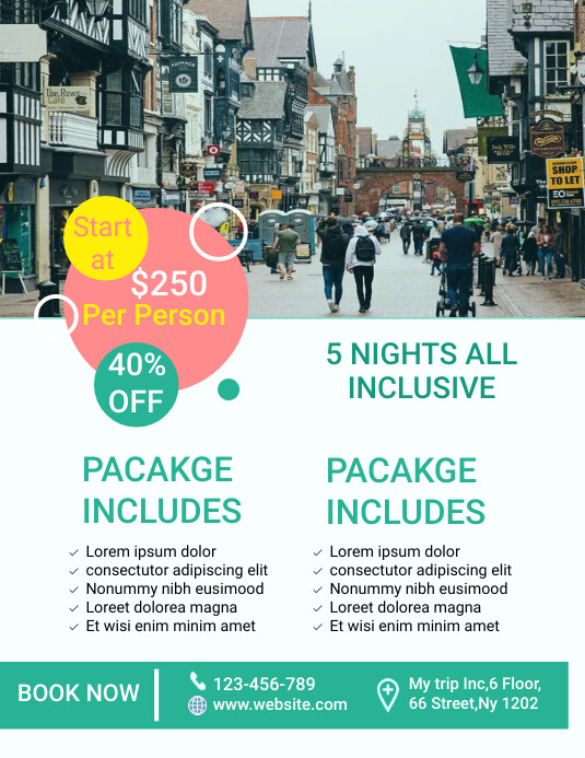 Copy of Travel and tour pacakge flyer, travel trip ad | PosterMyWall