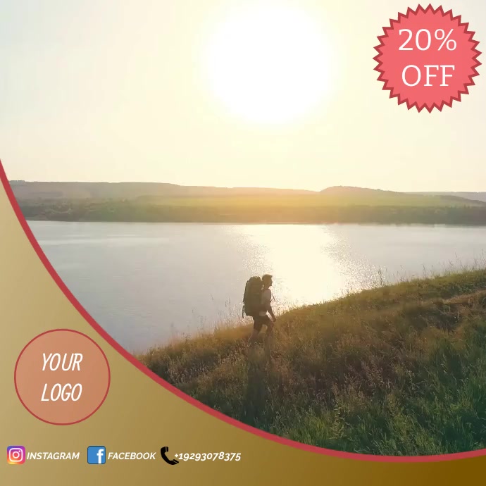 travel and tourism ads square Template | PosterMyWall