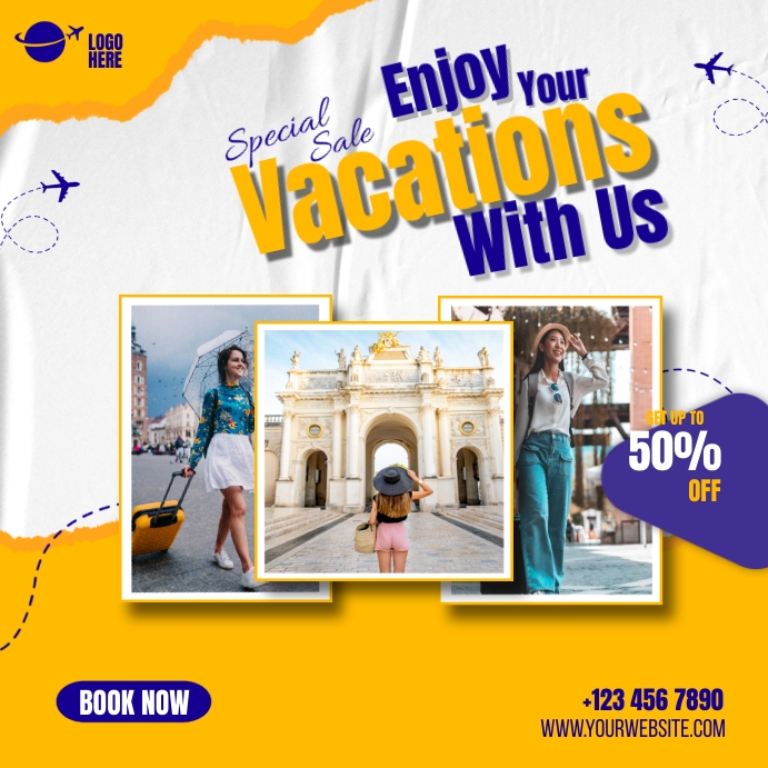 Travel and tourism instagram post or social M Template | PosterMyWall