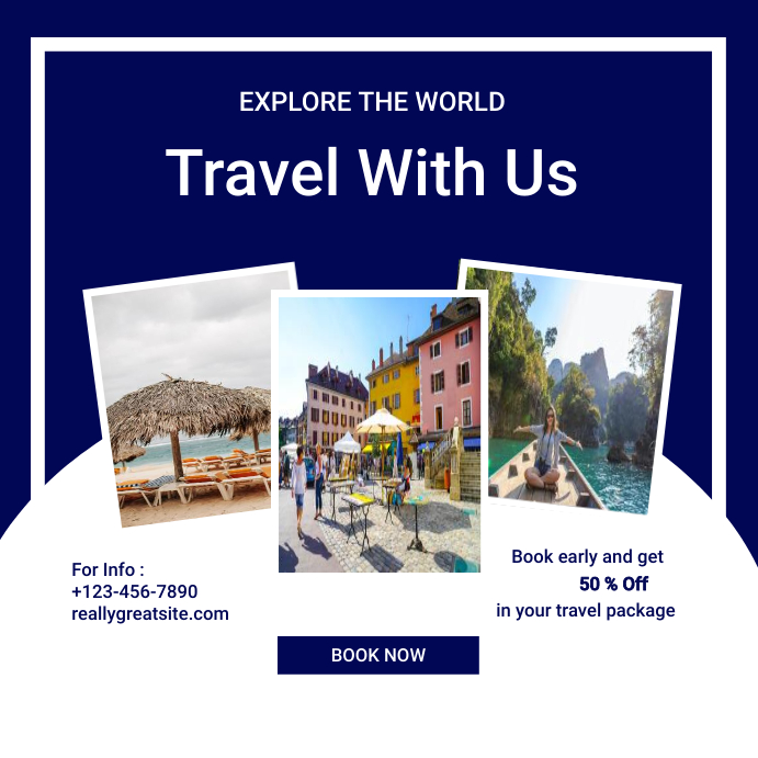 Travel and tours agency instagram post Template | PosterMyWall