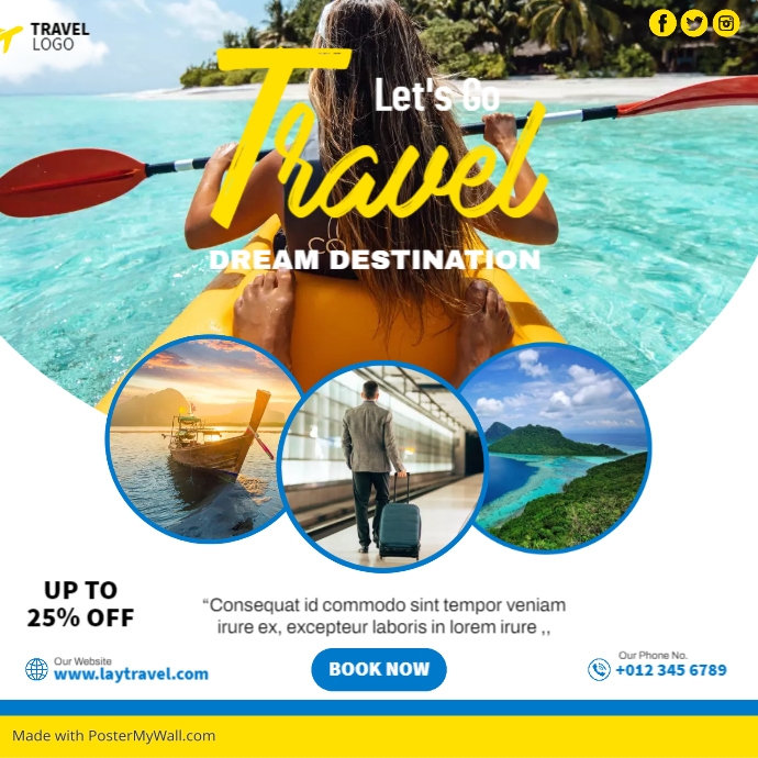Modèle Travel Destination Ads | PosterMyWall