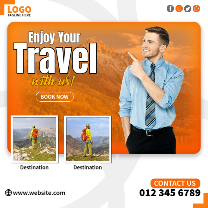 Plantilla de Travel Destination Ads | PosterMyWall