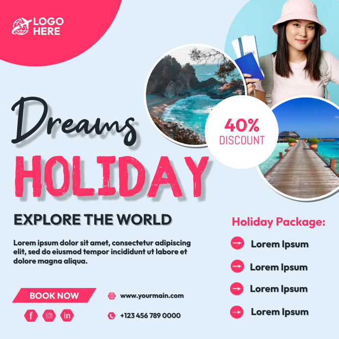 Travel Destination Ads Template | PosterMyWall