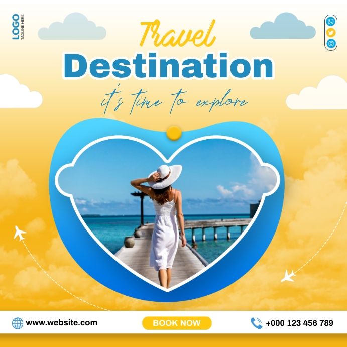 Travel Destination Ads Template | PosterMyWall