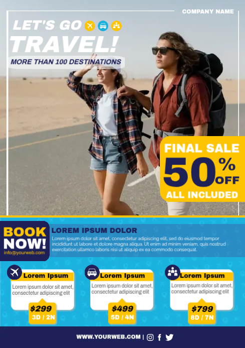 Travel Discount Flyer Template | PosterMyWall