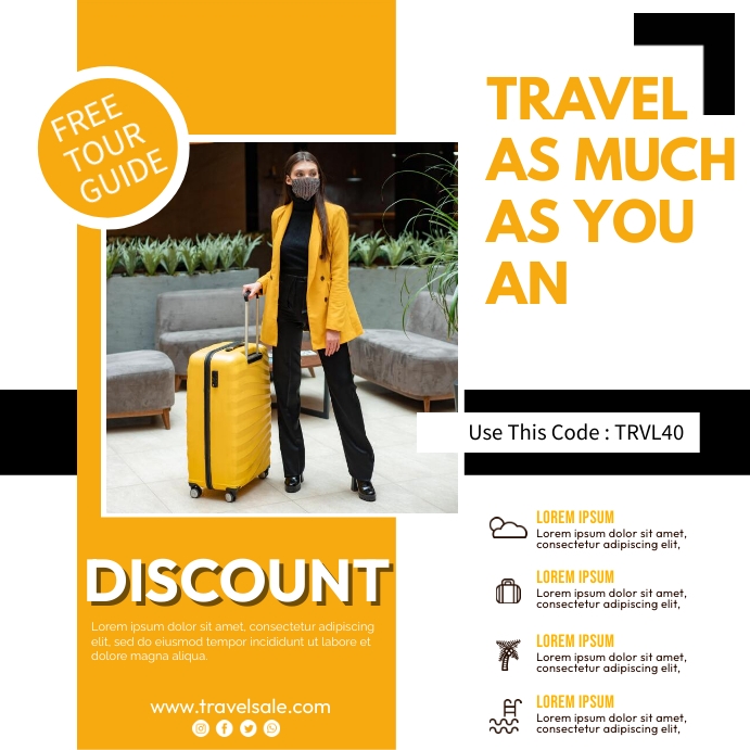 Copy of Travel Discount Poster | PosterMyWall