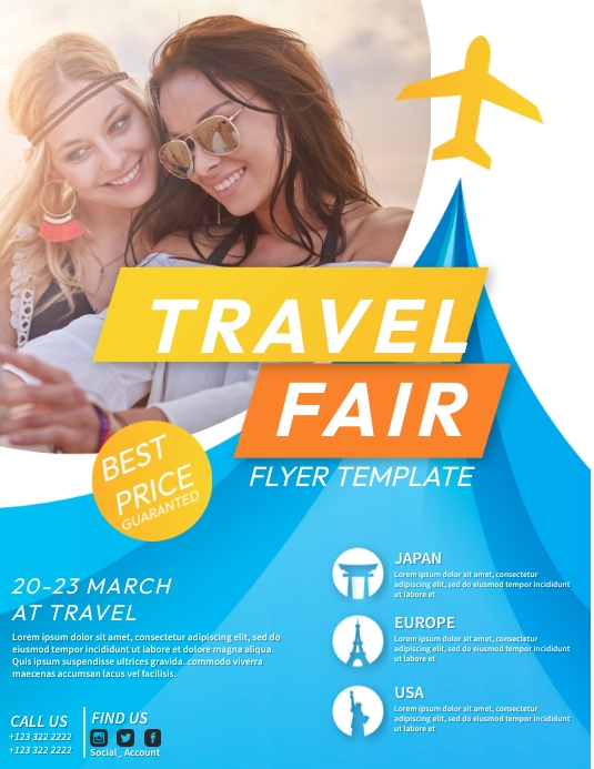 Travel Fair Flyer Template templaat | PosterMyWall
