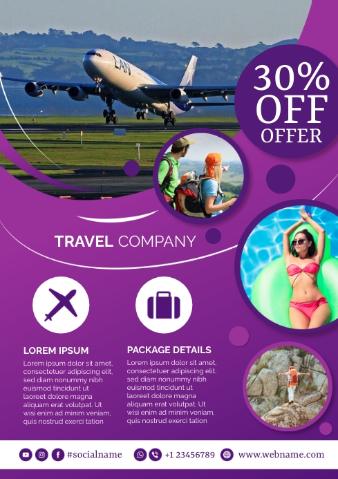 Travel flyer advert Template | PosterMyWall