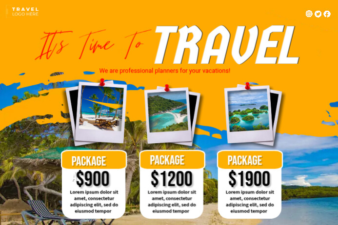 Travel Flyer Deal Banner Template | PosterMyWall
