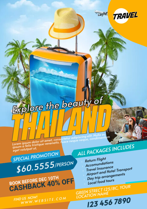 Modèle Travel Flyer | PosterMyWall