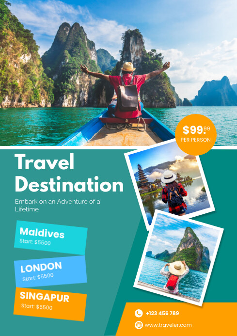Travel Flyer / Holiday Destination Template | PosterMyWall