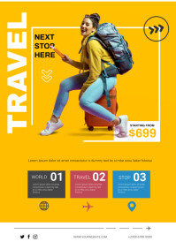 The Bahamas Travel Poster Flyer Template | PosterMyWall