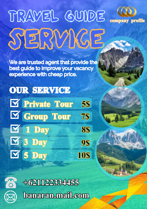 Plantilla de Travel Guide Service | PosterMyWall
