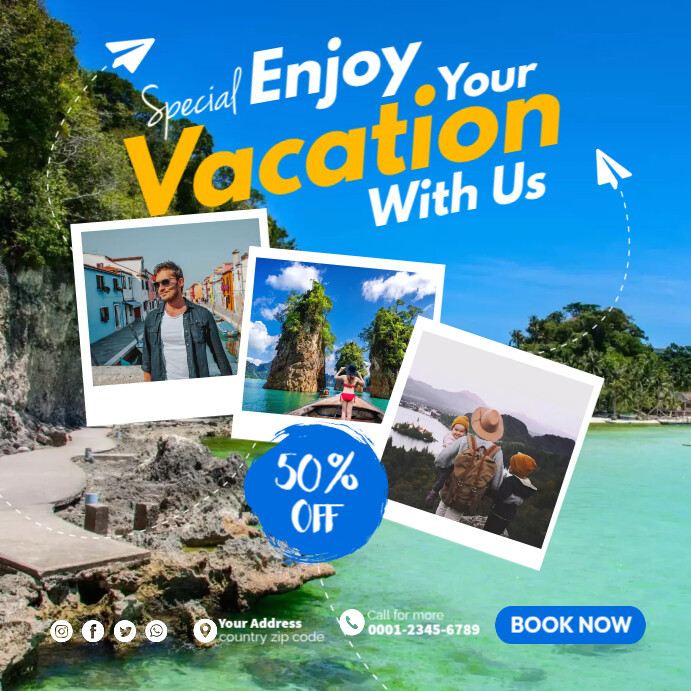 Travel Holiday Ads Template | PosterMyWall