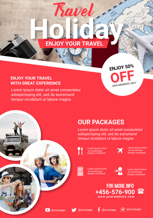 travel holiday Template | PosterMyWall