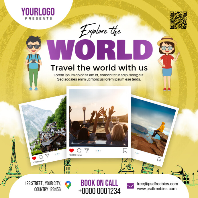 Travel Holiday IG Post Templat | PosterMyWall