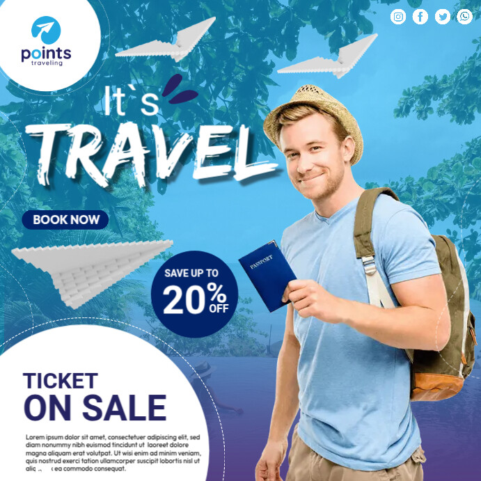 Travel Holiday Package Template | PosterMyWall