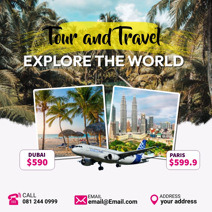 Plantilla de Travel Holiday Package | PosterMyWall