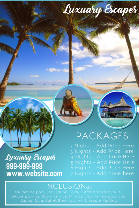 Travel Holiday Flyer Poster Template | PosterMyWall