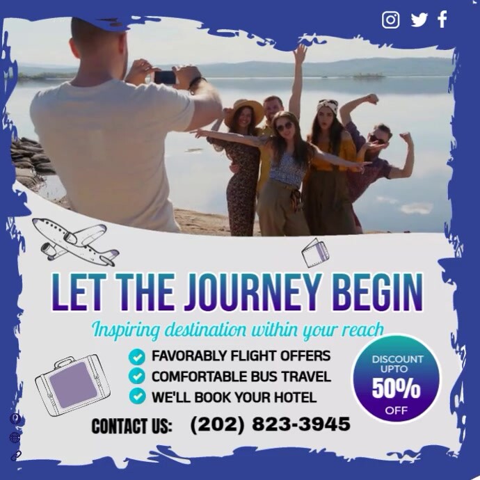 Plantilla de Travel Holiday Video Ads | PosterMyWall