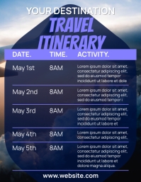 Travel Itinerary Template | PosterMyWall