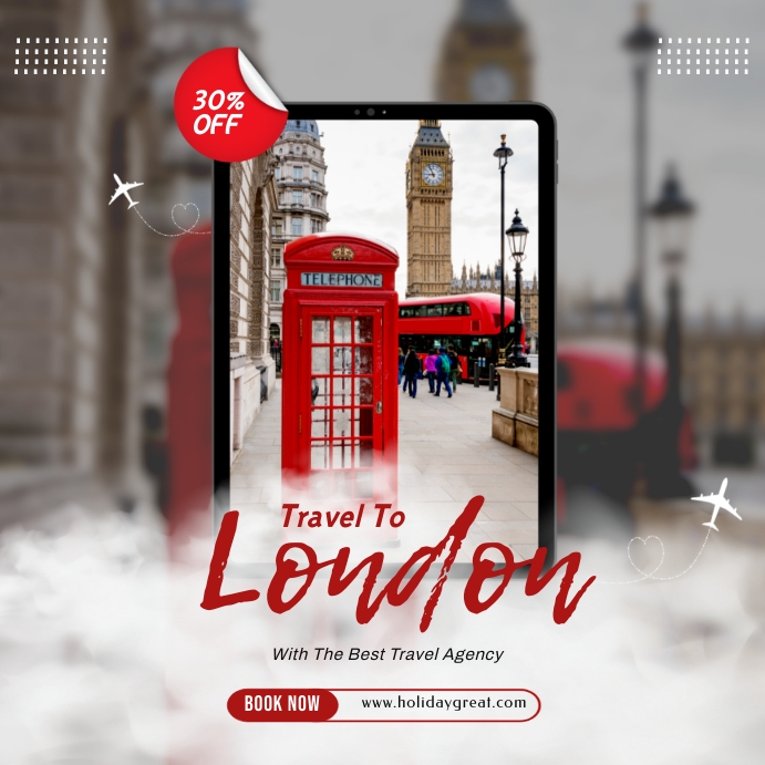Travel London Nice Template | PosterMyWall