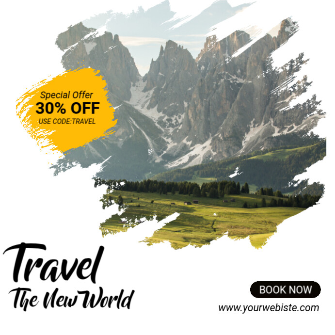 Travel New World Ads Template | PosterMyWall