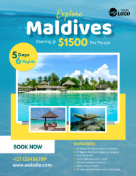 Maldives Travel Banner Ad Template | PosterMyWall